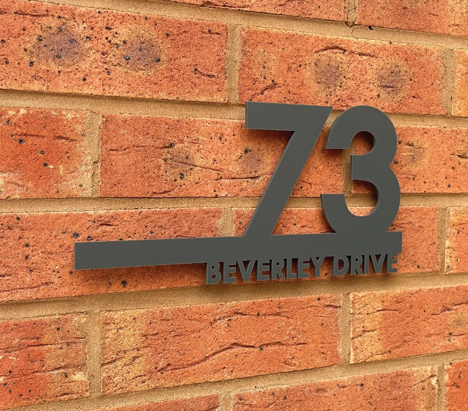 Personalised Door Sign Plaque Laser Cut Address Plaque House Number ...